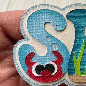 Pre-made Scrapbook Embellishment: Sea Theme Paper Piecing-made to Order ...