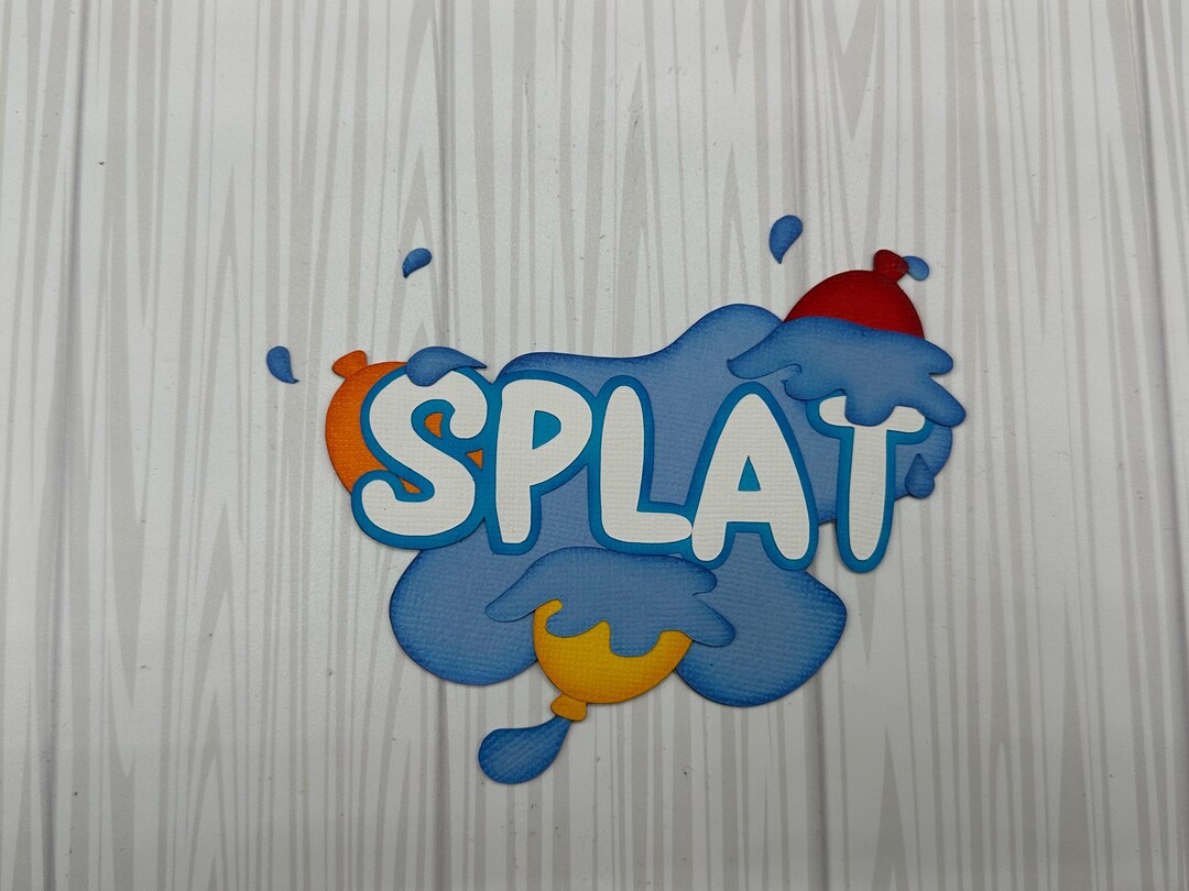Scrapbook Title splat Water Balloons, Summer, Fun Themeembellishment ...