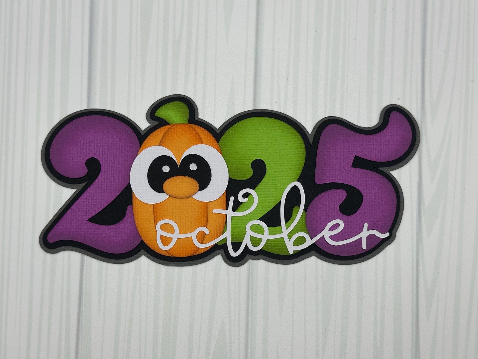 Halloween Scrapbook Title: 2025 October Pumpkin Embellishment~made to ...