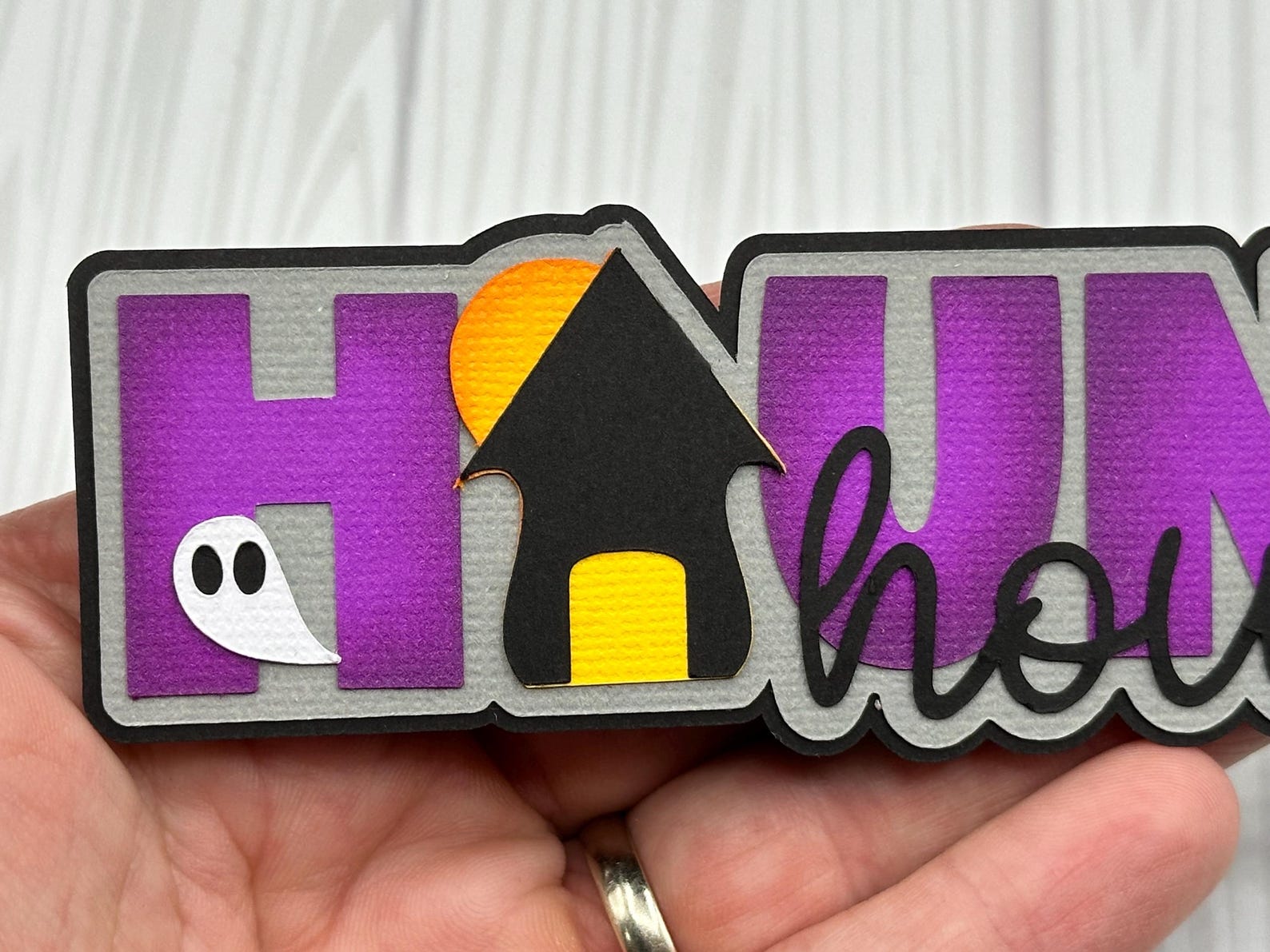 Scrapbook Title Embellishment “haunted House” Halloween, Ghost, Spooky ...