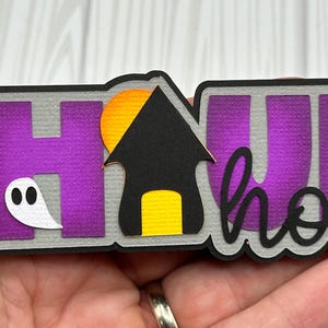 Scrapbook Title Embellishment “haunted House” Halloween, Ghost, Spooky ...