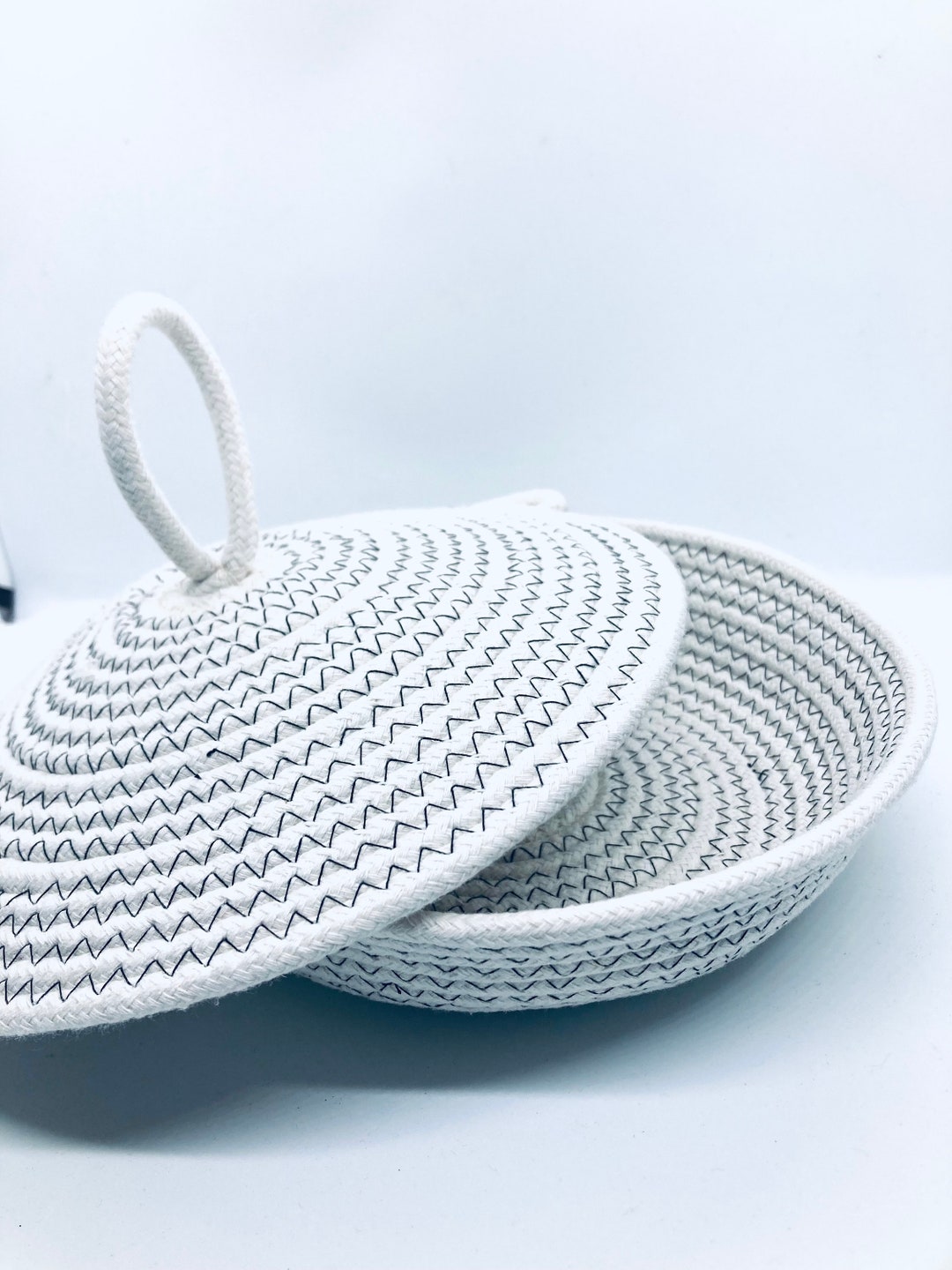 Coiled Rope Basket, Fruit Bowl, Fruit Basket, Rope Bowl, Rope Basket ...