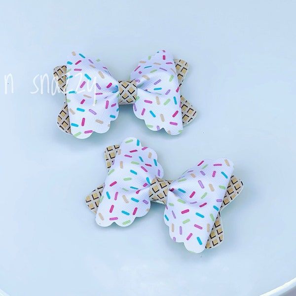 Ice Cream Hair Bow - Etsy