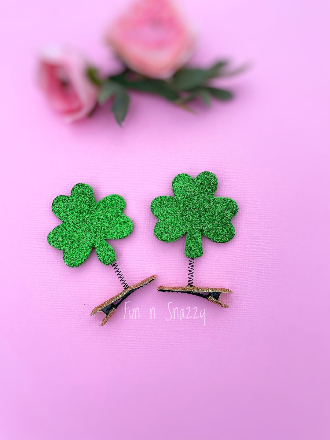 Shamrock Hair Clips, St Patricks Antenna Clips, Shamrocks Antennas ...