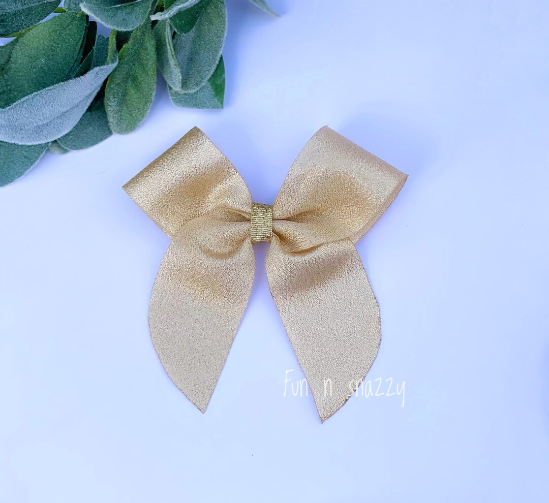 Gold Hand Tied Bow Gold Sailor Bow Fable Bow Gold Bow Hair - Etsy