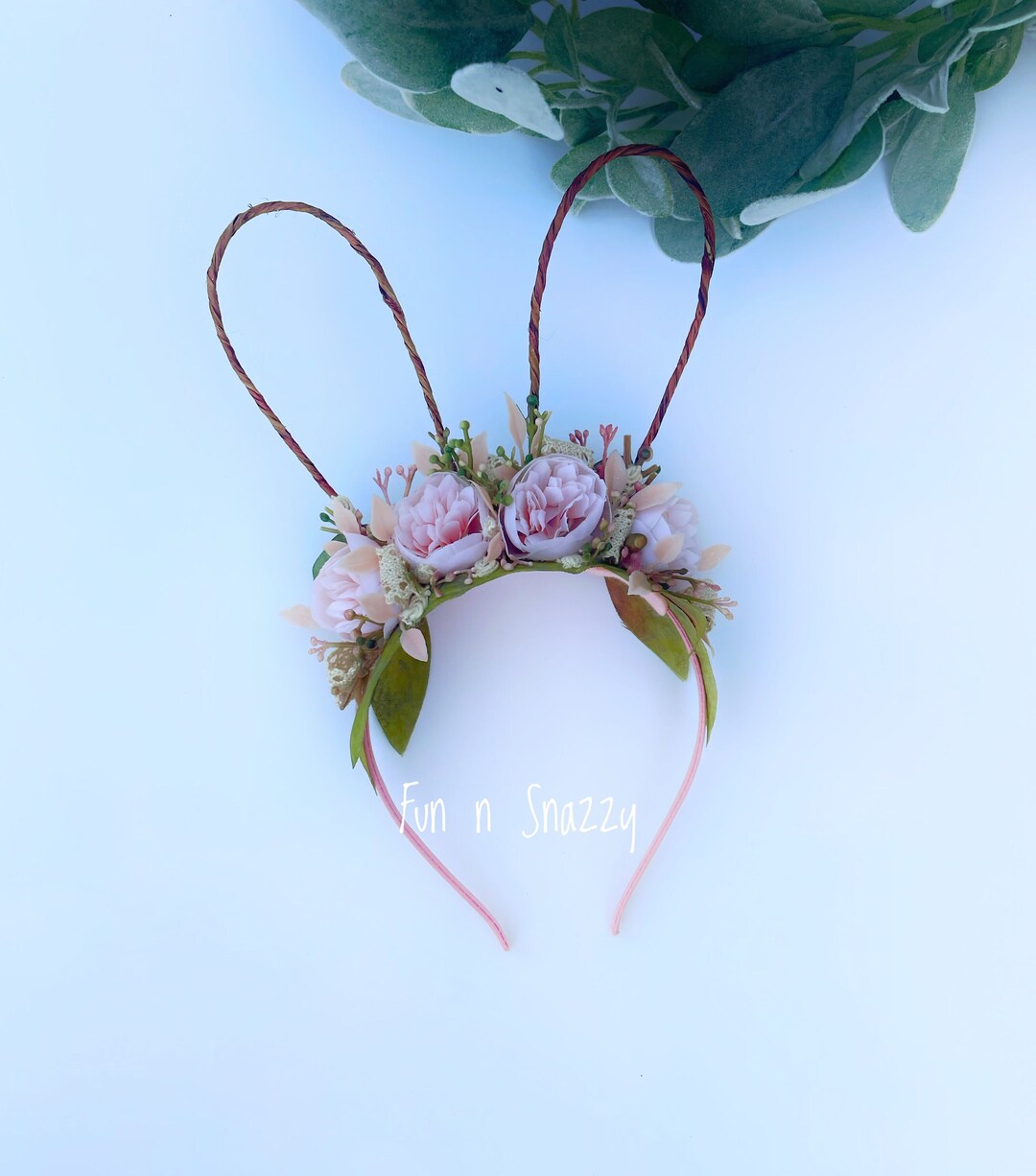 Buy Soft Pink Bunny Ears Headband, Easter Ears Headband, Bunny Ears ...
