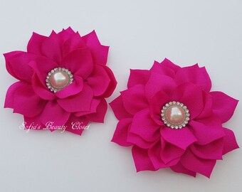 Hot Pink Hair Clip - Etsy