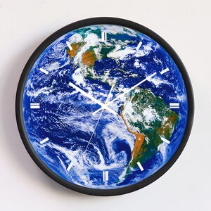 Voice Control Earth Wall Clock,planet Automatic Night Light for Kids ...