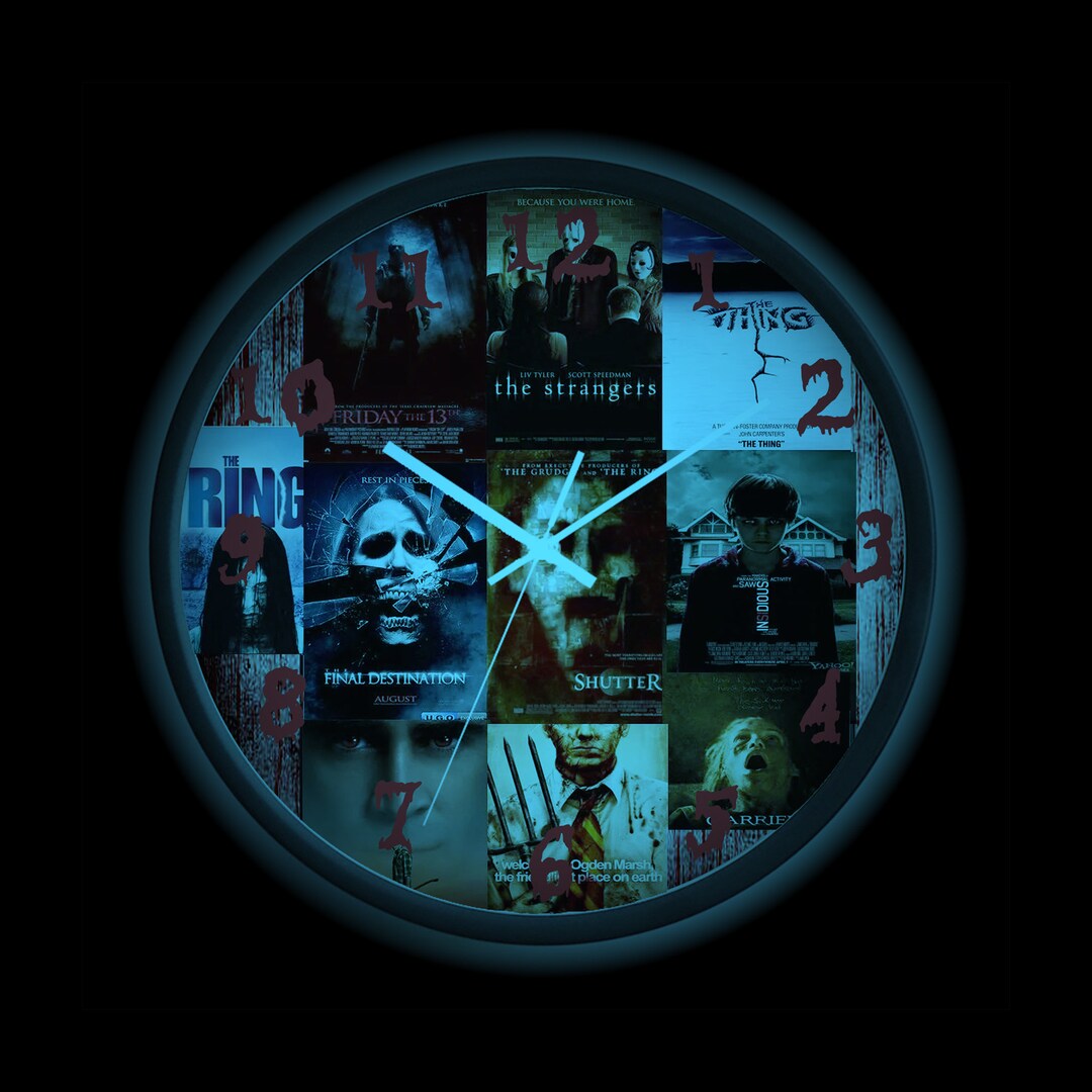 Custom Horror Movie Wall Clock,personalized Movie Clock,monster Led ...