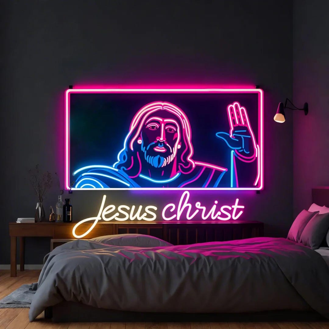 Custom Jesus Christ Neon Sign,novelty Jesus Led Sign,humour Religious ...