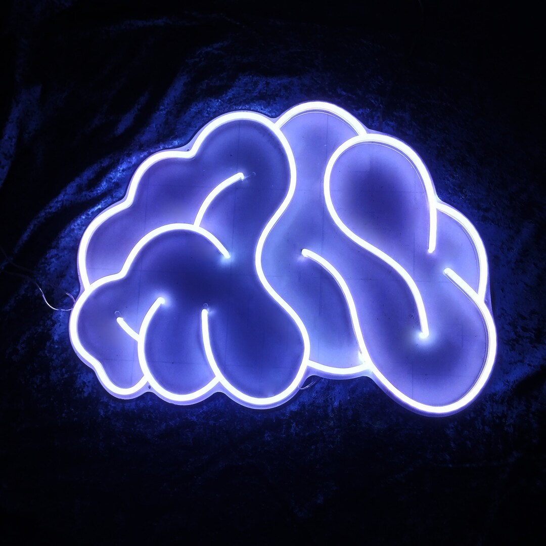 Brain Neon Signbrain Led Signbrain Neon Lighthuman Organ - Etsy
