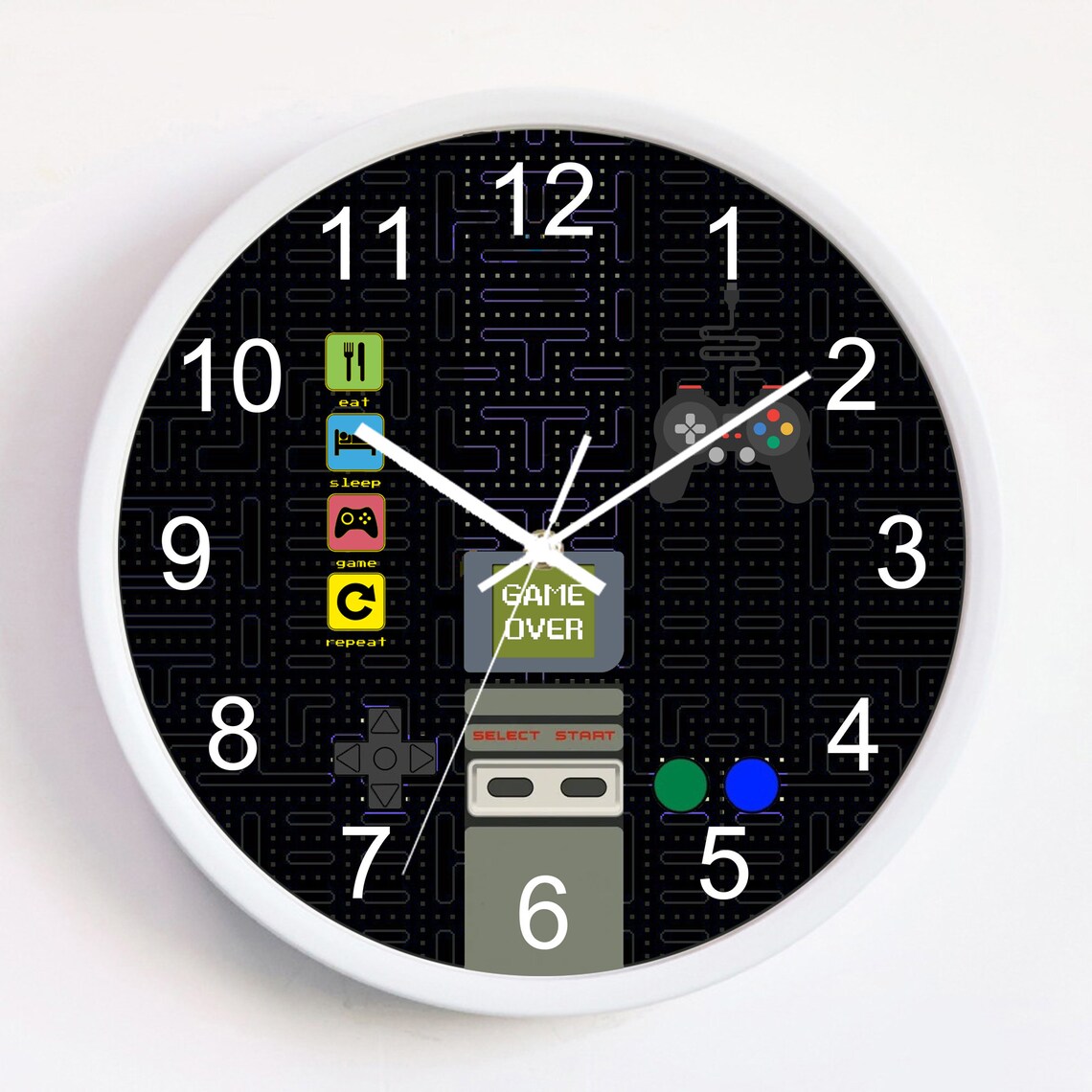 Custom Retro Game Led Wall Clockgamepad Clockjoystick - Etsy