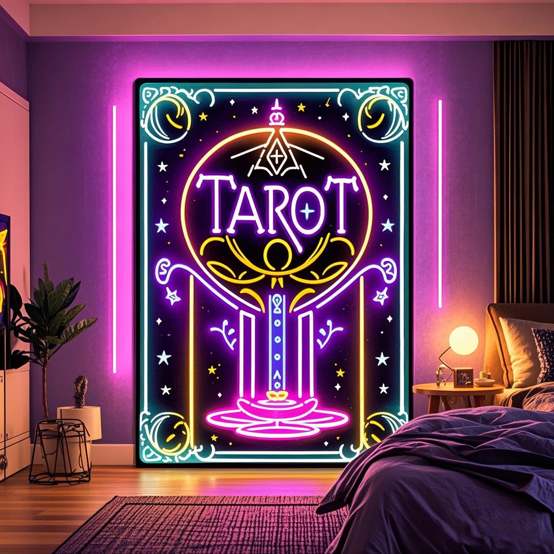 Custom Tarot Card Neon Sign,tarot Card Led Sign,tarot Card Neon Light ...