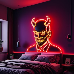 Custom Devil Neon Sign,devil Led Sign,evil Neon Light,demon Neon Sign ...