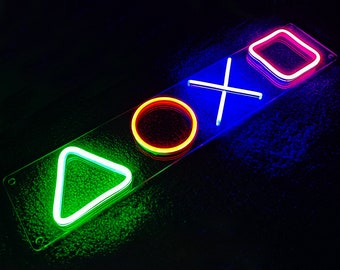 LED Game Console Neon Sign With Acrylic Plate Neon Decor Game - Etsy
