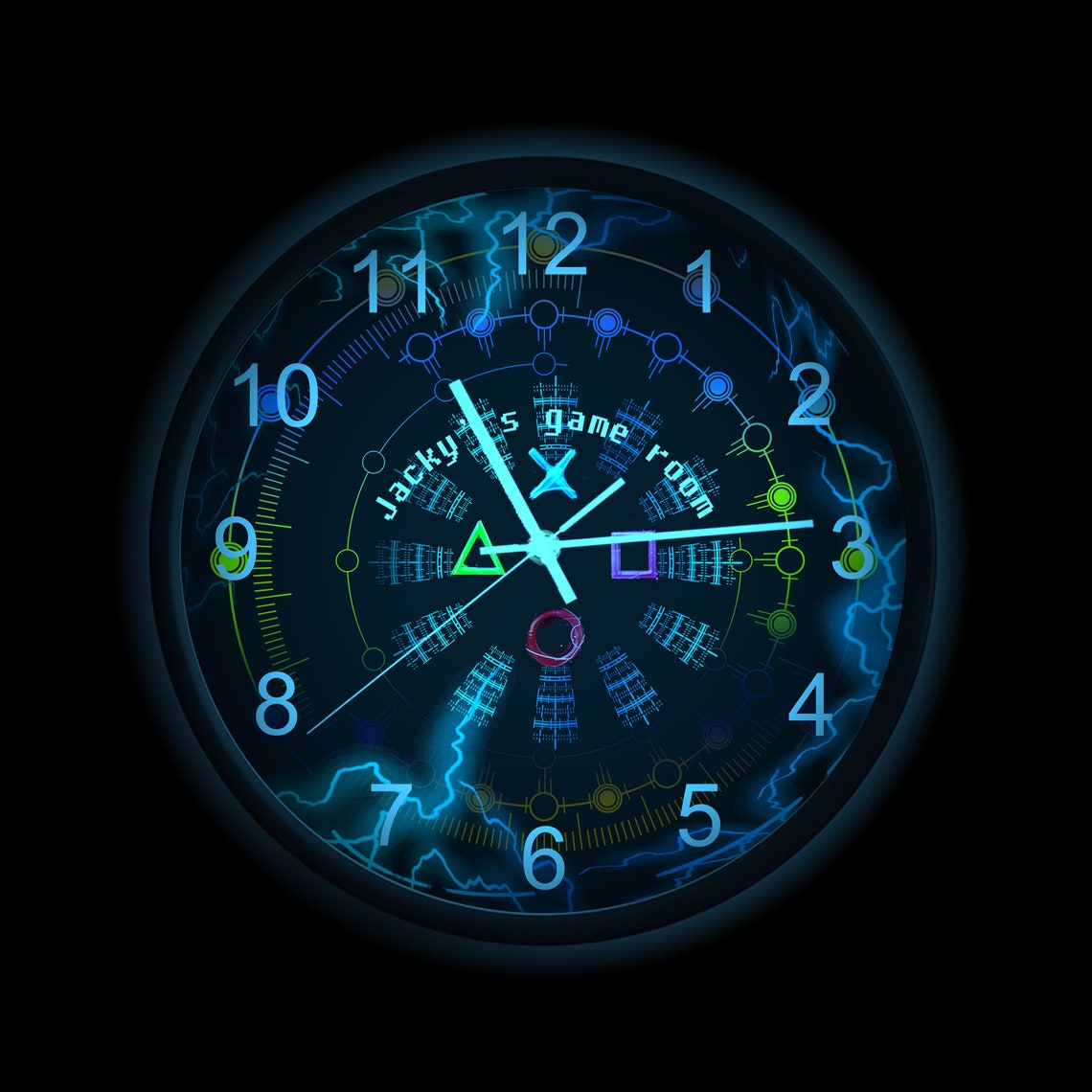 Automatic Game Background Wall Clockgame Room Decor | Etsy