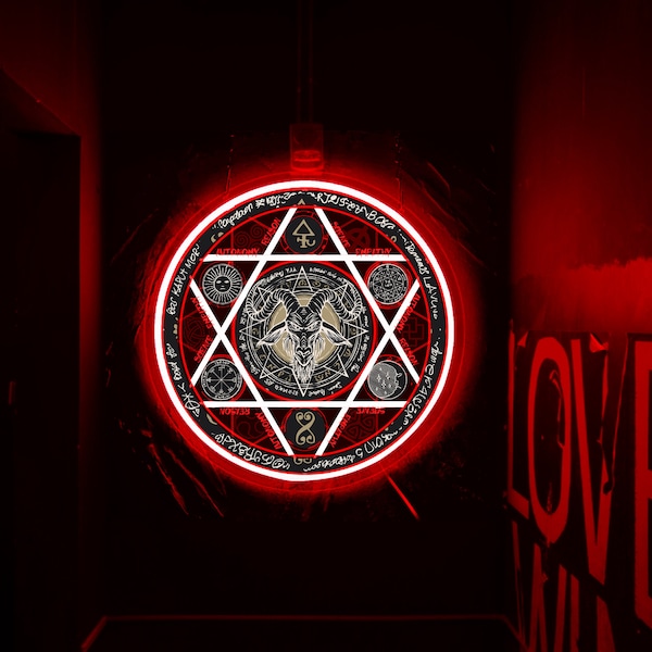 Light up Satanic Sign - Etsy