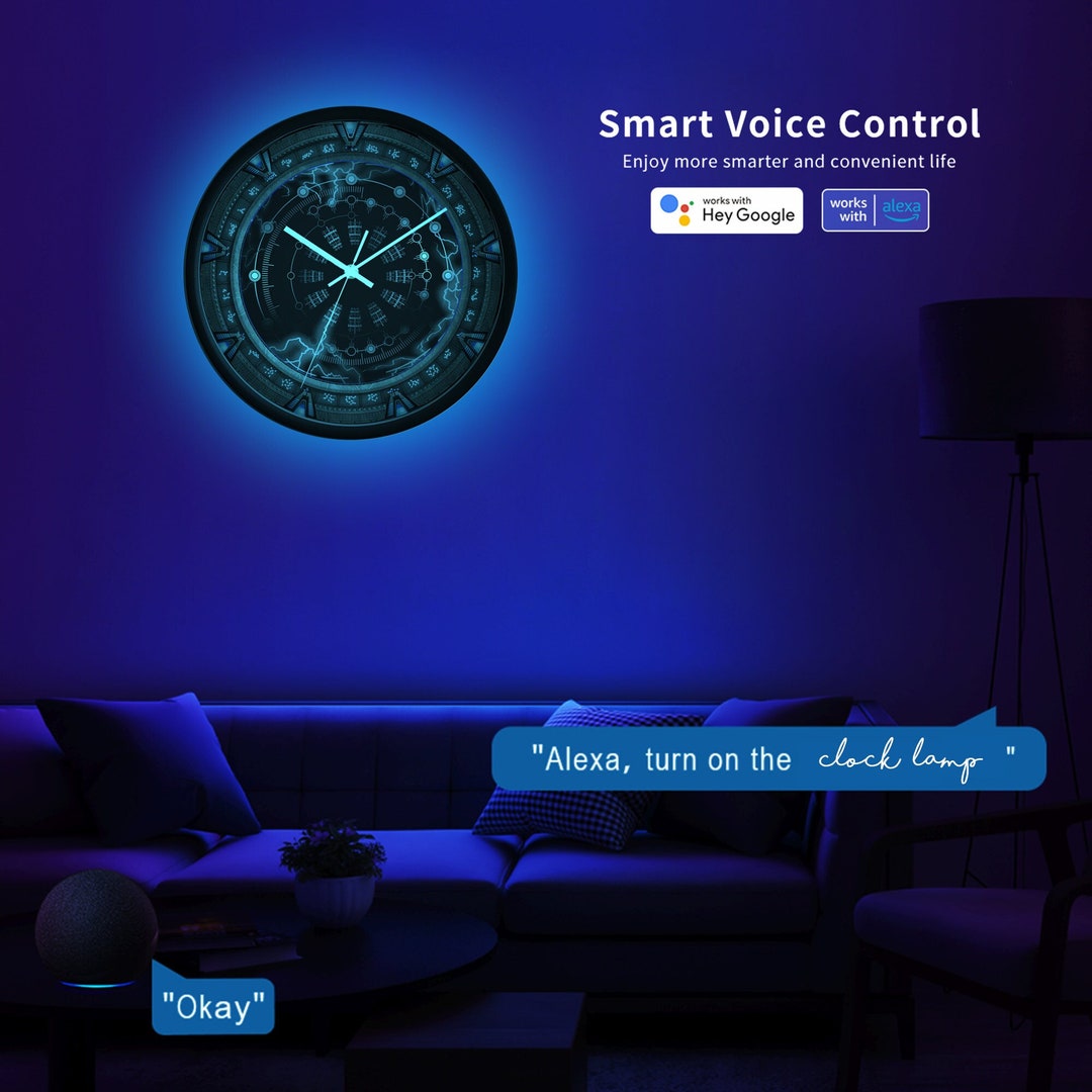 Star Gateway Smart Clock Lampwarp Gate RGB AI Wall - Etsy