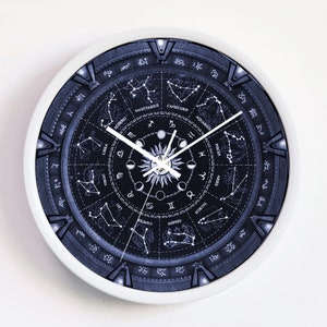 Automatic Zodiac Led Wall Clock,constallation Clock,tarrot Night Light ...