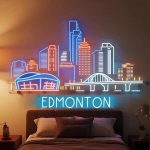Custom City Skyline Neon Sign: NYC, San Francisco, Chicago Cityscape - Etsy