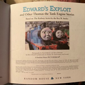 EDWARDS EXPLOIT Thomas the Tank Engine Vintage Storybook and | Etsy
