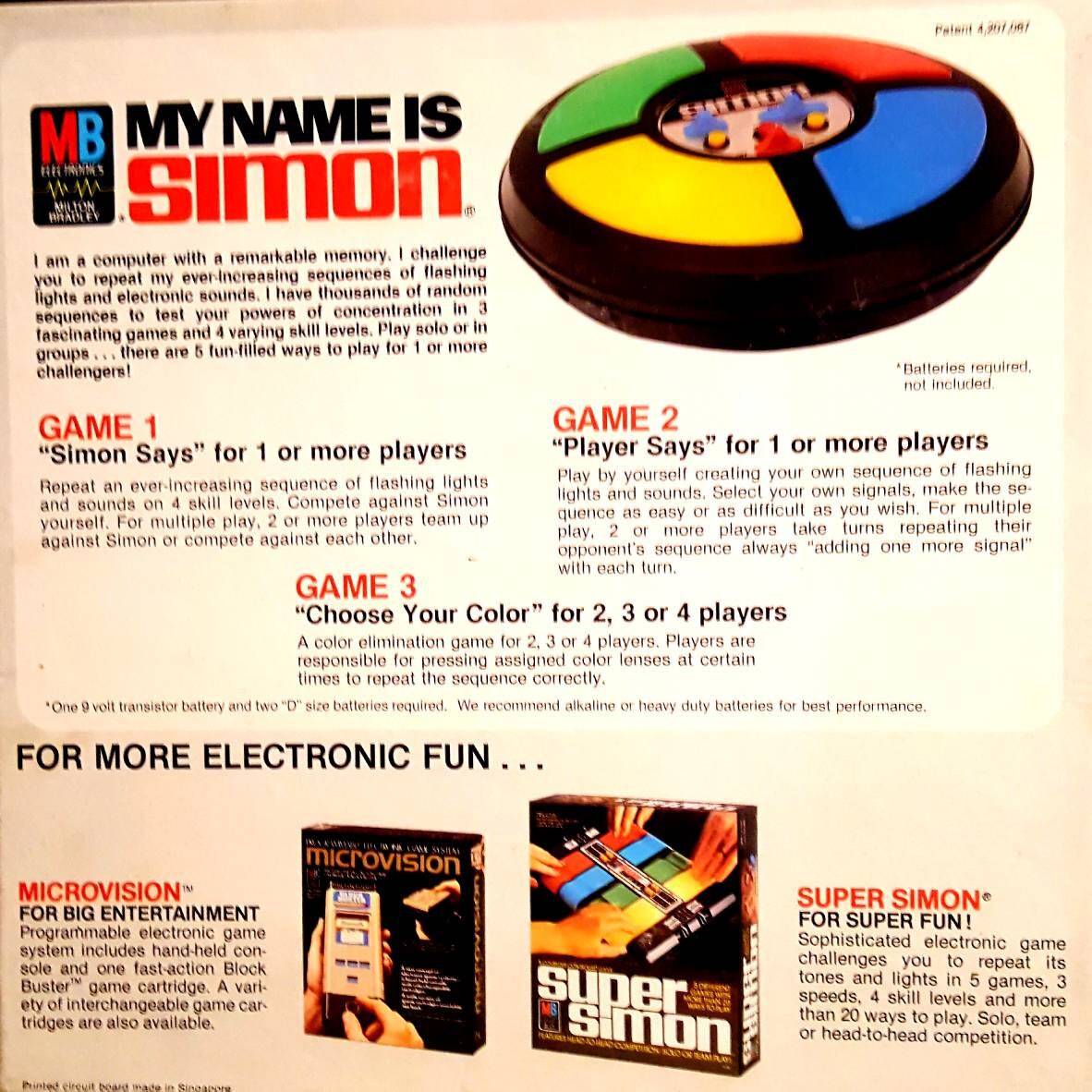 VINTAGE SIMON Game, 1978 Electronic Game, Retro Computer Game by Milton ...