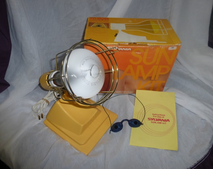 Vintage Sylvania Sun Lamp Kit - Tan Suntan Tanning Light Sunlamp Lamp ...