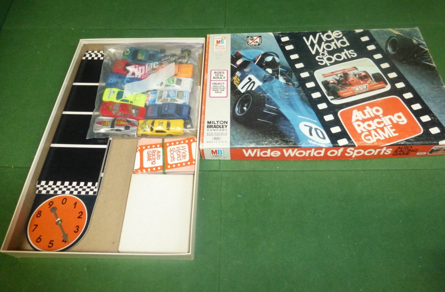 WIDE WORLD of SPORTS Auto Racing Board Game, Vintage Milton Bradley ...