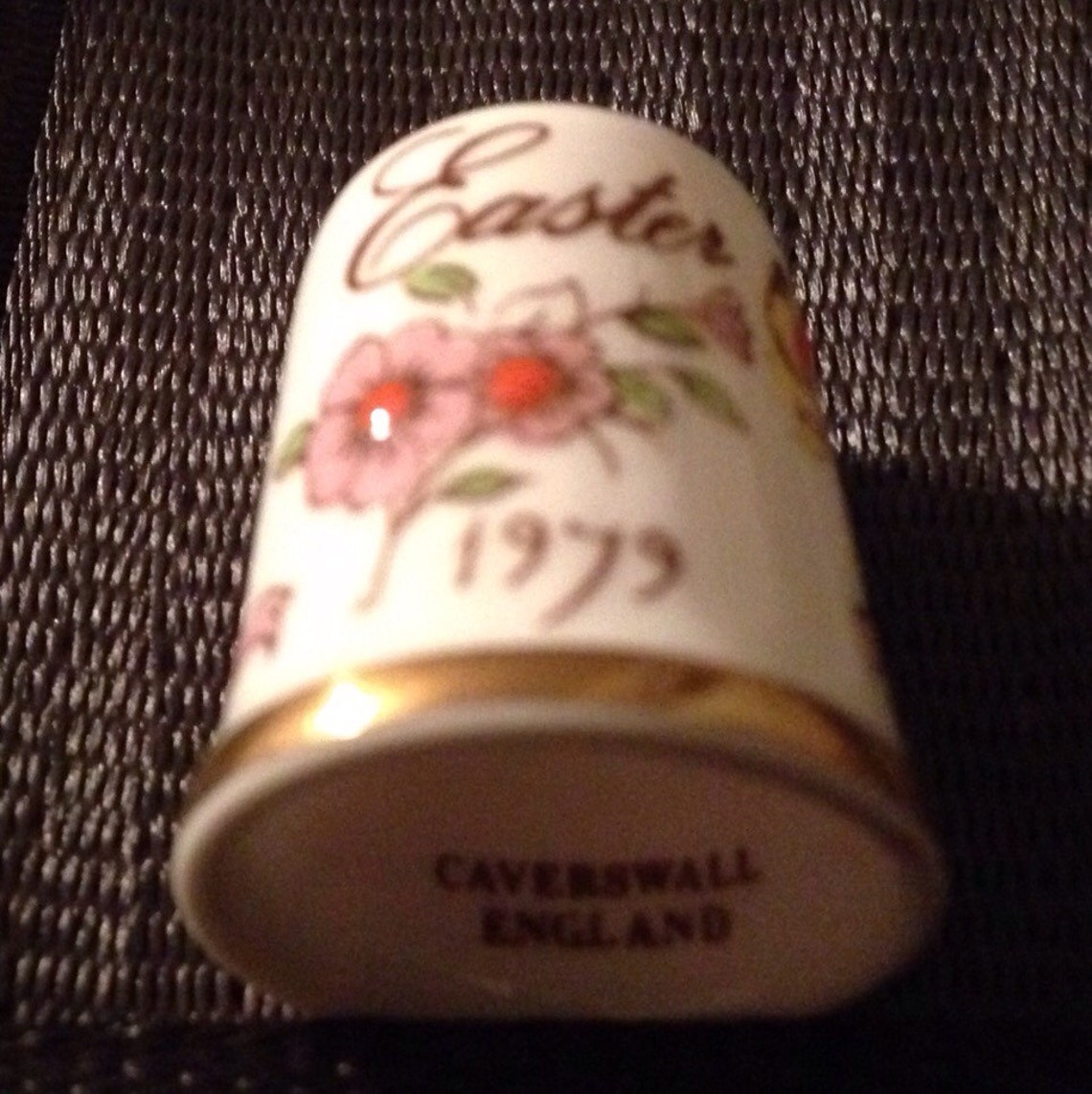 Vintage Thimble Bone China EASTER Collectible Thimble by - Etsy