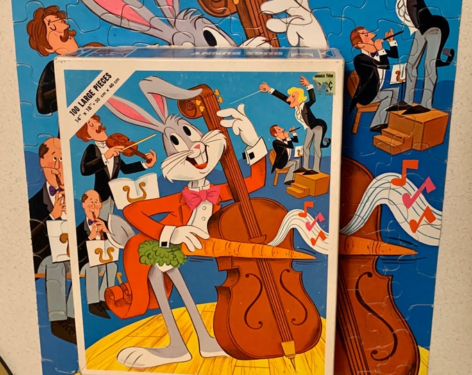 Vintage BUGS BUNNY Looney Tunes 100 Large Piece Jigsaw Puzzle, 1976 ...