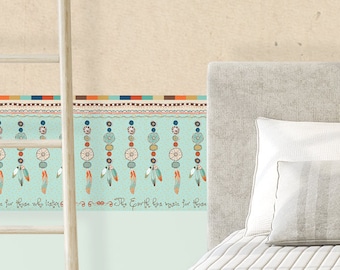 Turquoise Wallpaper Border - Etsy