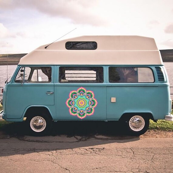 Mandala Camper Decal Hippie Art Caravan Car Large Sticker - Etsy