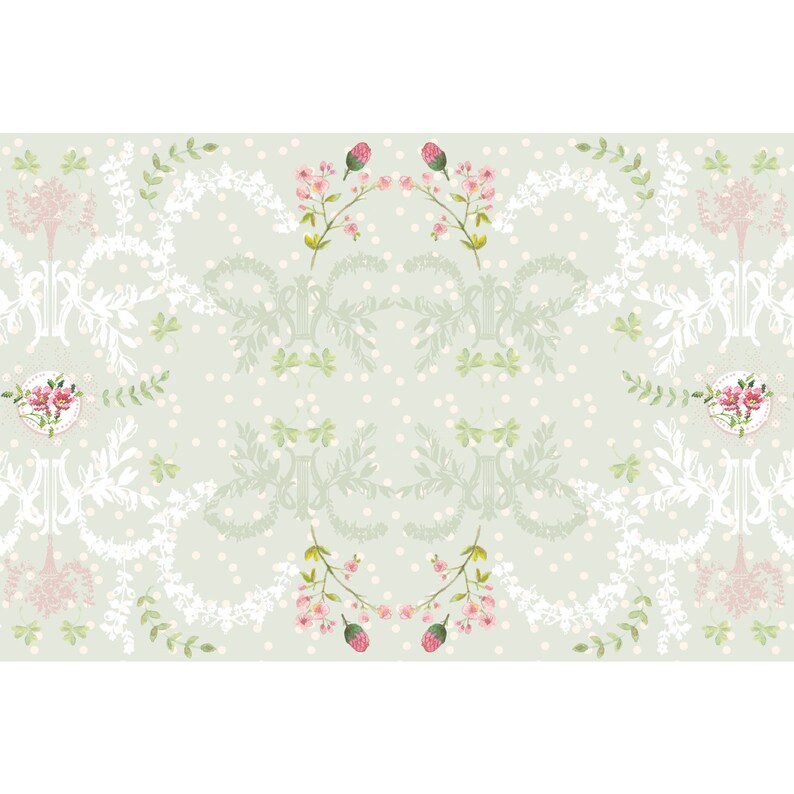 Vintage Wallpaper Border Elegant Romantic Wallpaper Rustic | Etsy