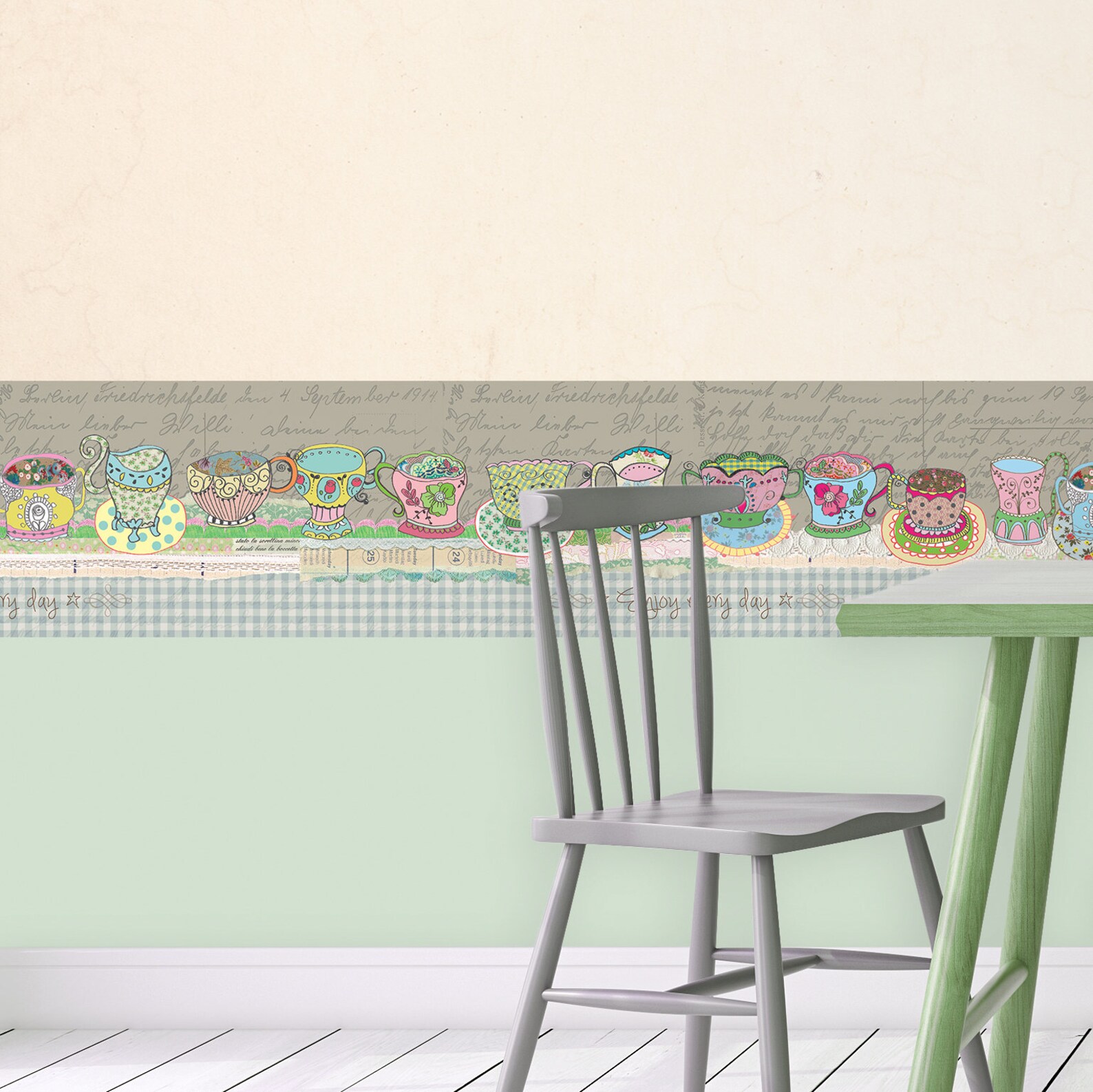 Kitchen Backsplash Wallpaper, Retro Kitchen Wallpaper, Kitchen Border ...