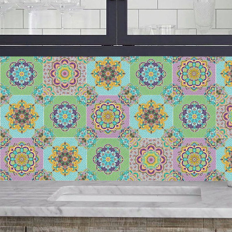 Boho Chic Bathroom Tiles Decals Removable Decorative Tile - Etsy