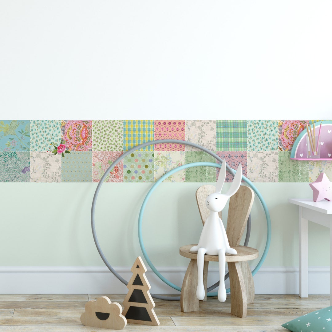 Removable Wallpaper Border, Nursery Wallpaper, Peel Stick Wallpaper ...