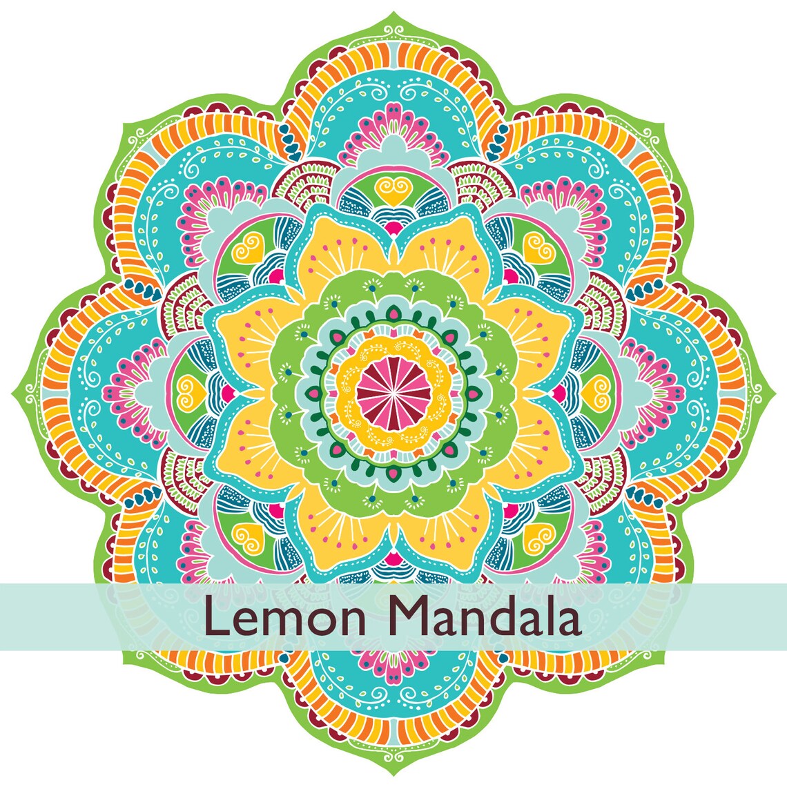 Extra Large Mandala Wall Art Colorful Vinyl Wall Decal - Etsy