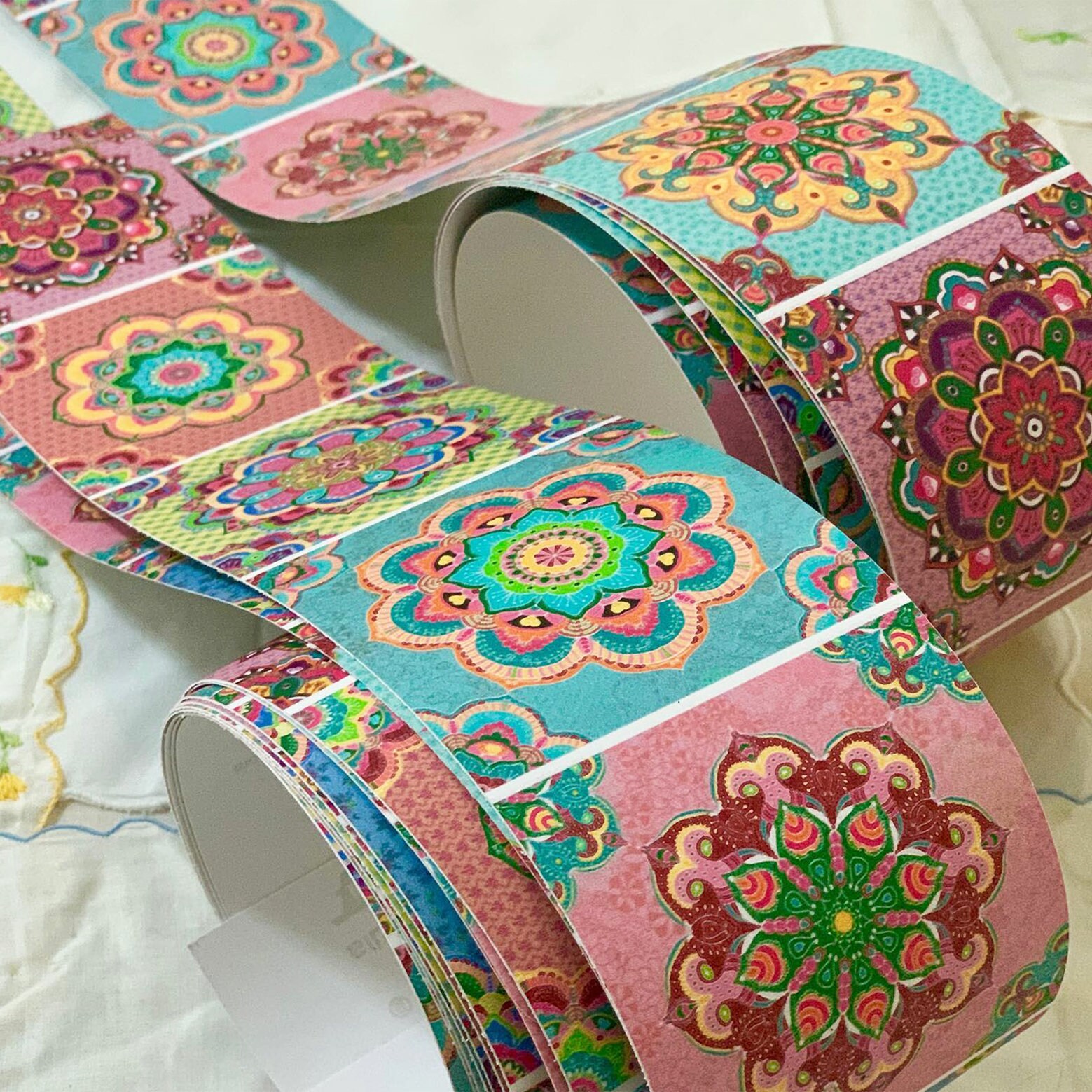 Bohemian Wall Border Moroccan Peel and Stick Wallpaper | Etsy