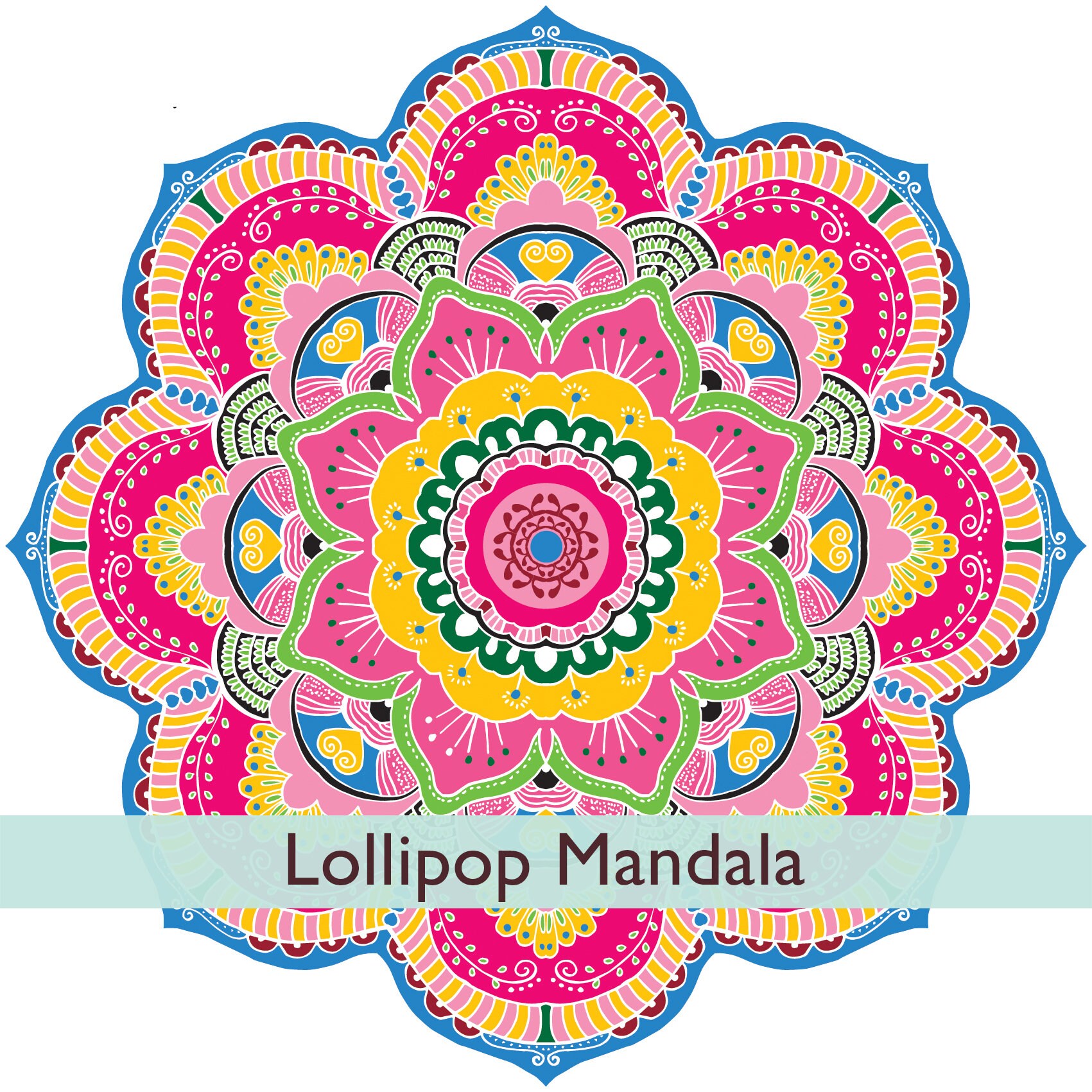 Colorful Mandala Wall Art Hippie Decor Mandala Stencil | Etsy