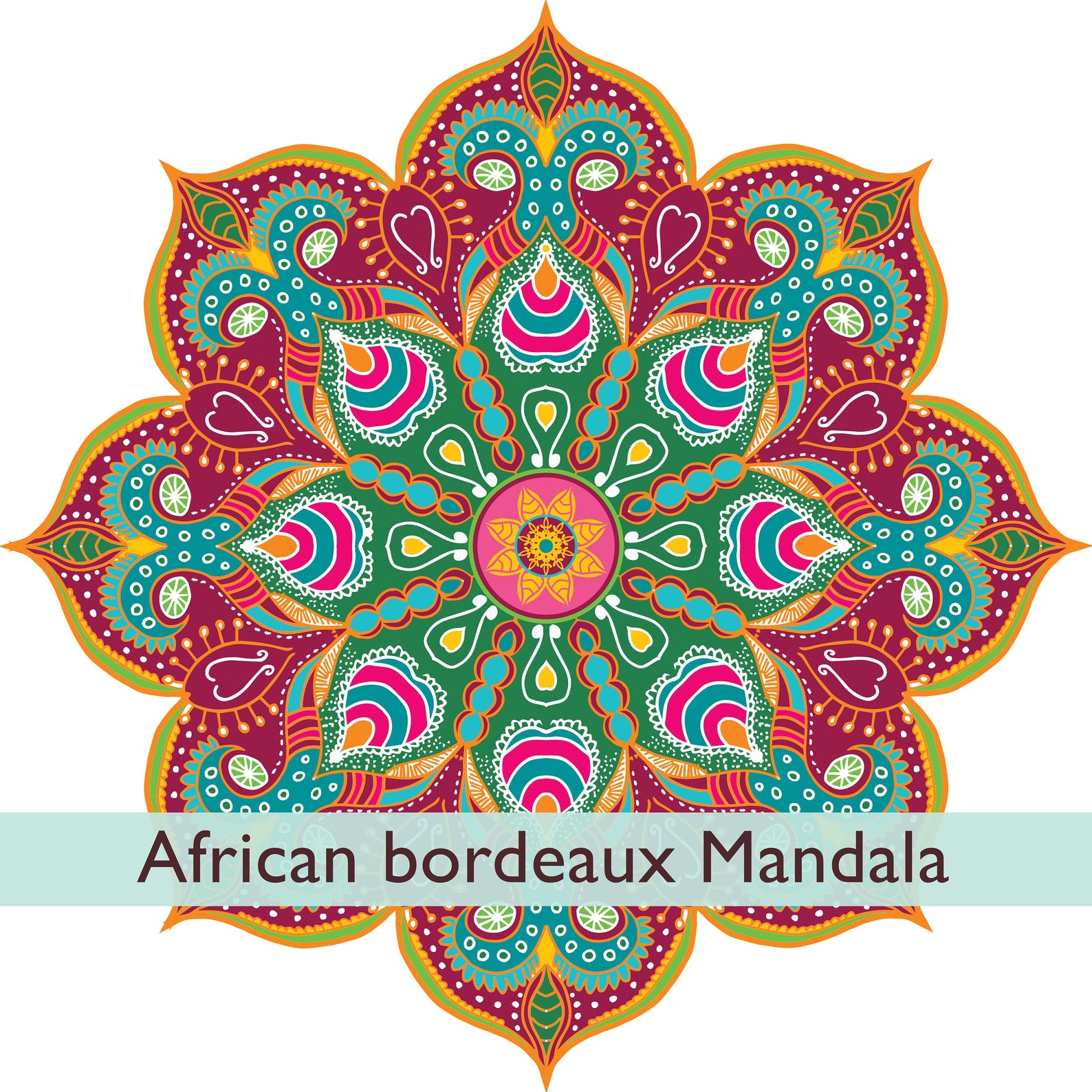 African Mandala Wall Art Large Mandala Sticker Mandala Wall - Etsy