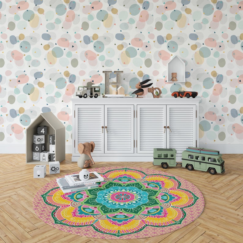 Beautiful Vinyl Decorative Mat Mandala Art Mat Easy to Clean | Etsy