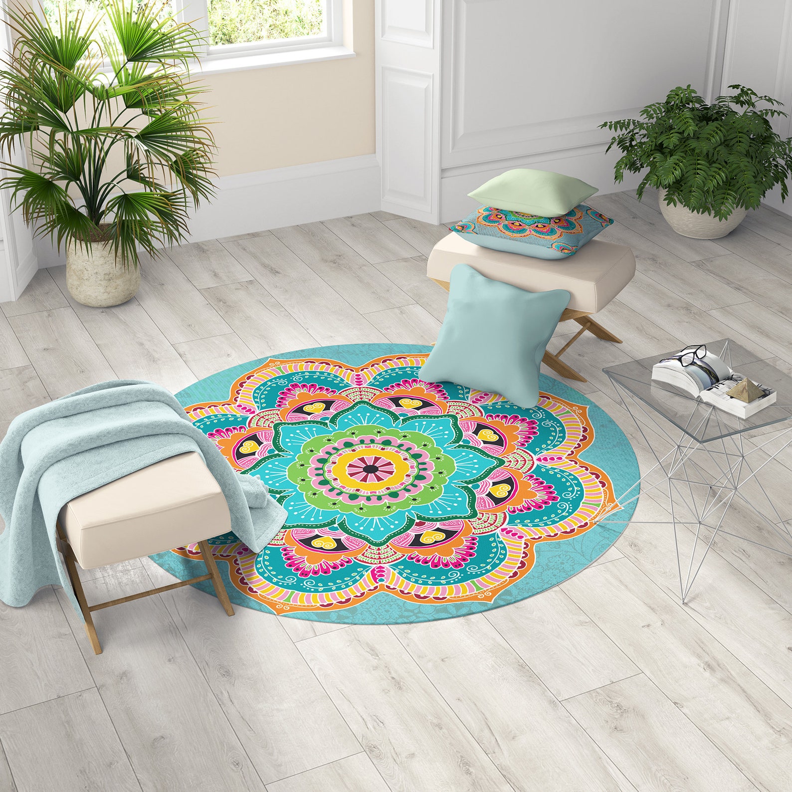Beautiful Vinyl Decorative Mat Mandala Art Mat Easy to Clean - Etsy