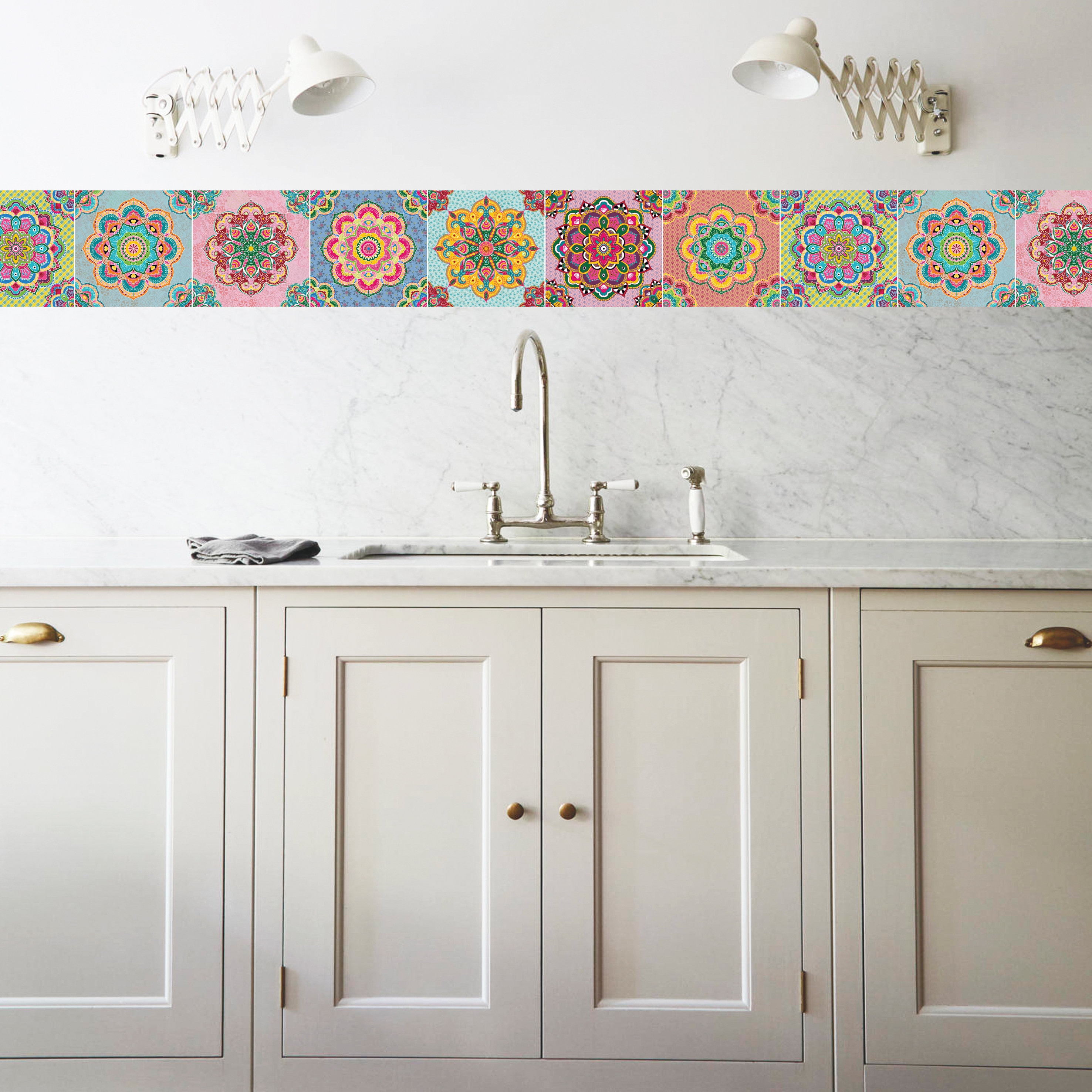 Bohemian Wall Border Moroccan Peel and Stick Wallpaper | Etsy