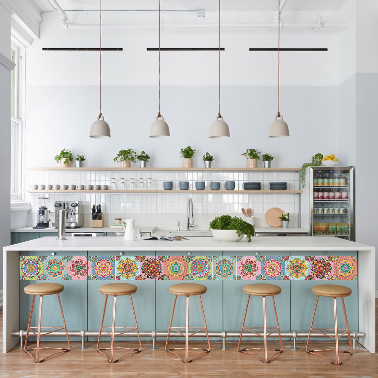 Bohemian Wall Border Moroccan Peel and Stick Wallpaper | Etsy