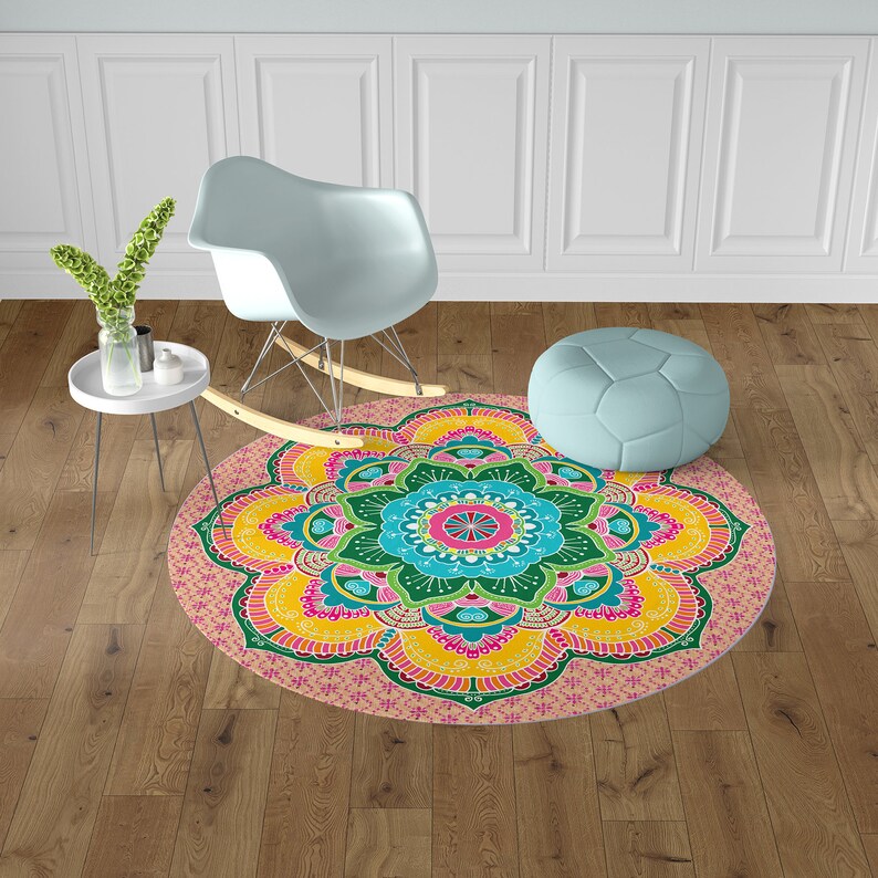 Beautiful Vinyl Decorative Mat Mandala Art Mat Easy to Clean | Etsy