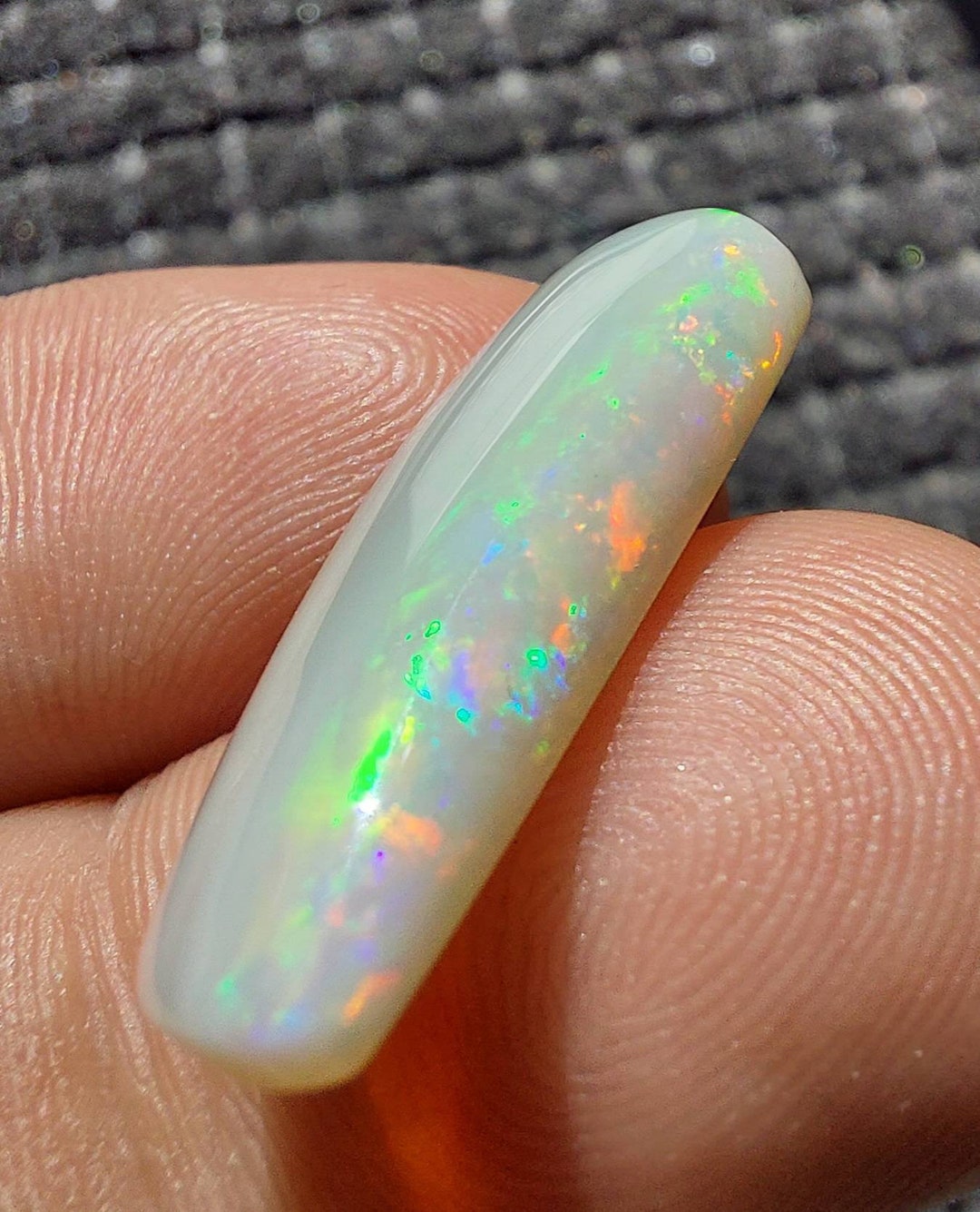 8.7 Cts Mintabie Opal, Dark Base, Australian Opal, Cabochon, Solid ...