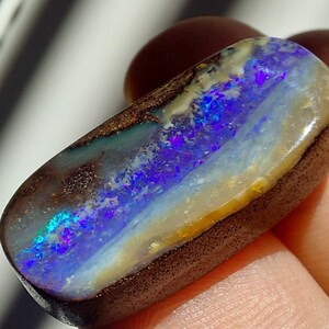 Boulder Opal Cabochon Blue Purple Australian Opal - Etsy