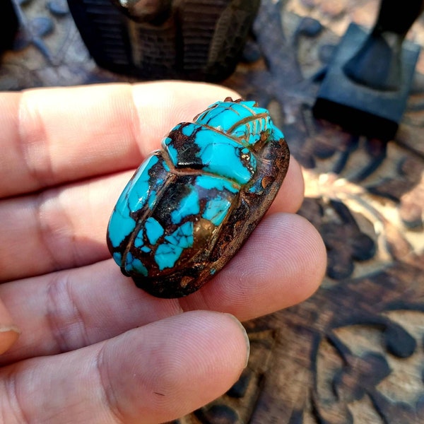 Turquoise Scarab - Etsy