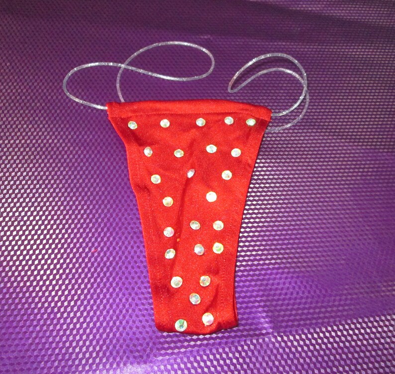 Sexy Thongs With Rhinestones and Clear String - Etsy