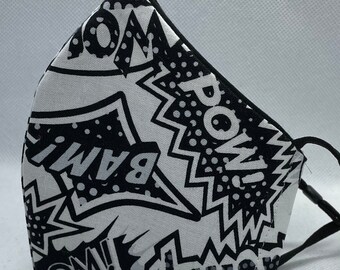 Comic Face Mask | Etsy